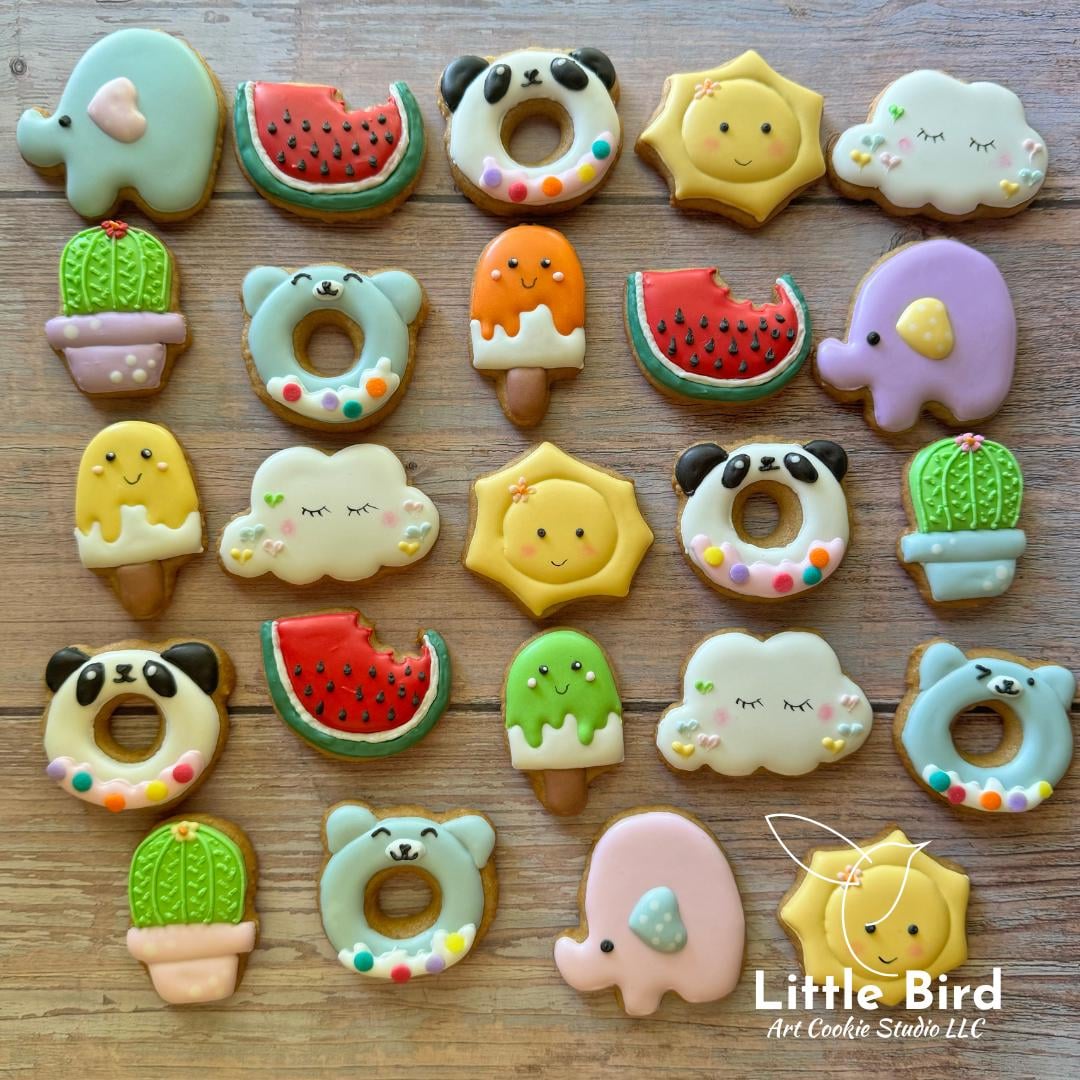 Summer Day Fun MINI Decorated Cookies, Ice Cream Cookies, Birthday ...