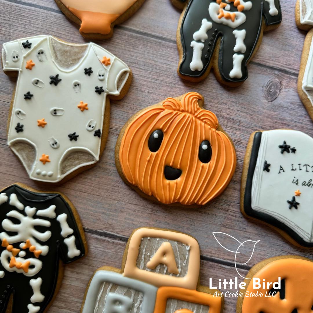 A Little BOO is Almost Due Decorated Cookies, Halloween Themed Baby ...