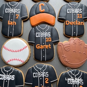 Baseball Decorated Cookies, Baseball Party, Custom Cookies, Party ...