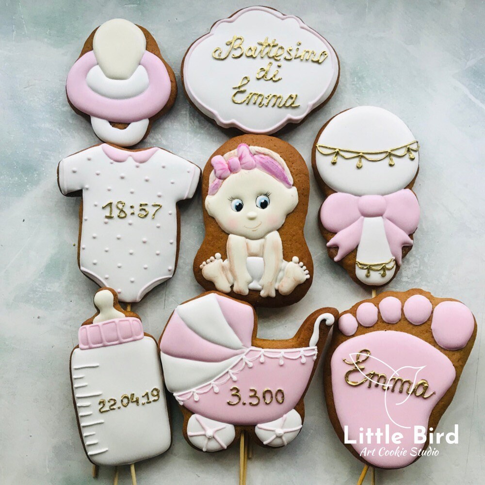 Baby Girl Decorated Cookies, Baby Shower Cookies, Custom Cookies, Party ...