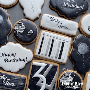 Birthday Decorated Cookies, 30th Birthday Cookies, Custom Cookies ...