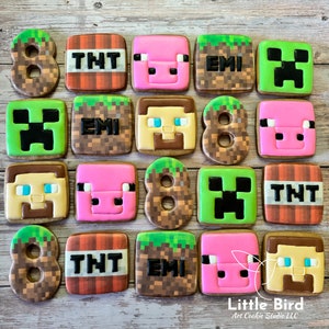 Minecraft Cookies, Minecraft Birthday, Minecraft Birthday Party ...