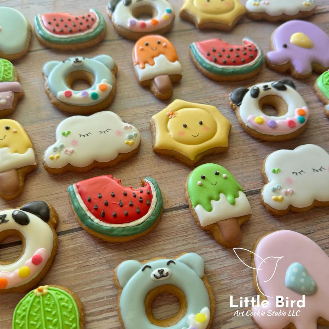 Summer Day Fun MINI Decorated Cookies, Ice Cream Cookies, Birthday ...