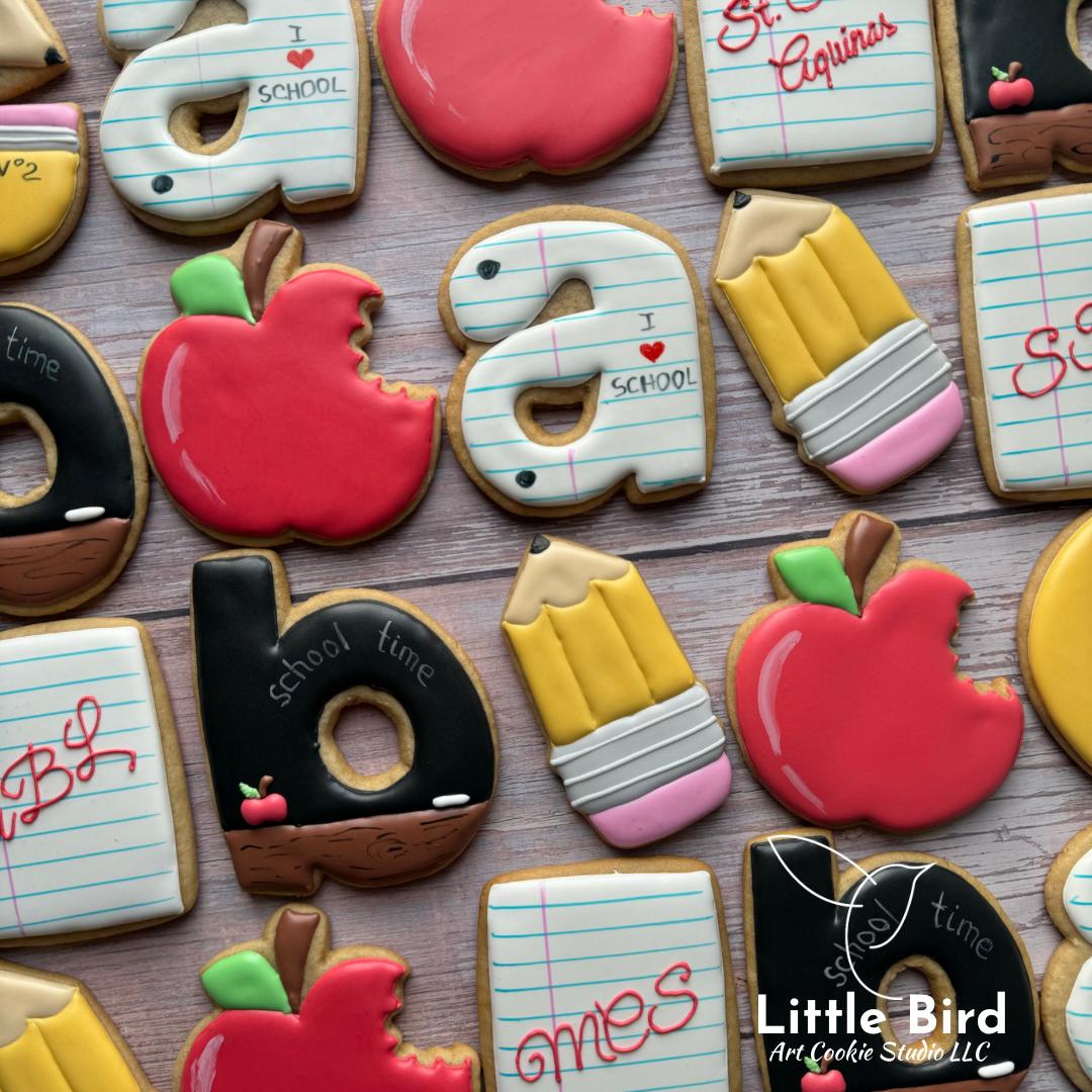 Back to School Decorated Cookies, Personalized Cookie Gift Box, Party ...
