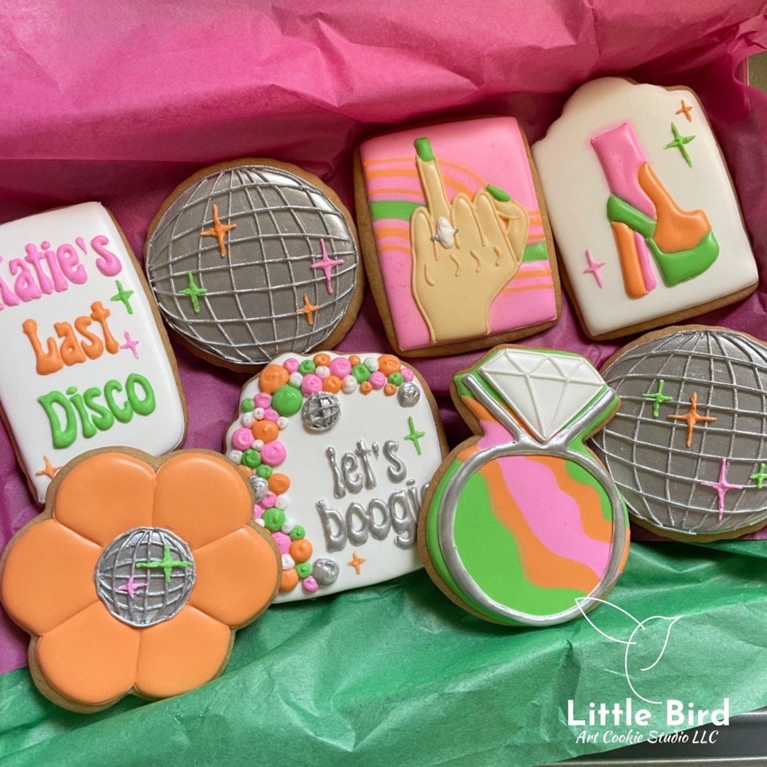 Last Disco Bachelorette Party Cookies, Groovy Bachelorette, Bridal ...