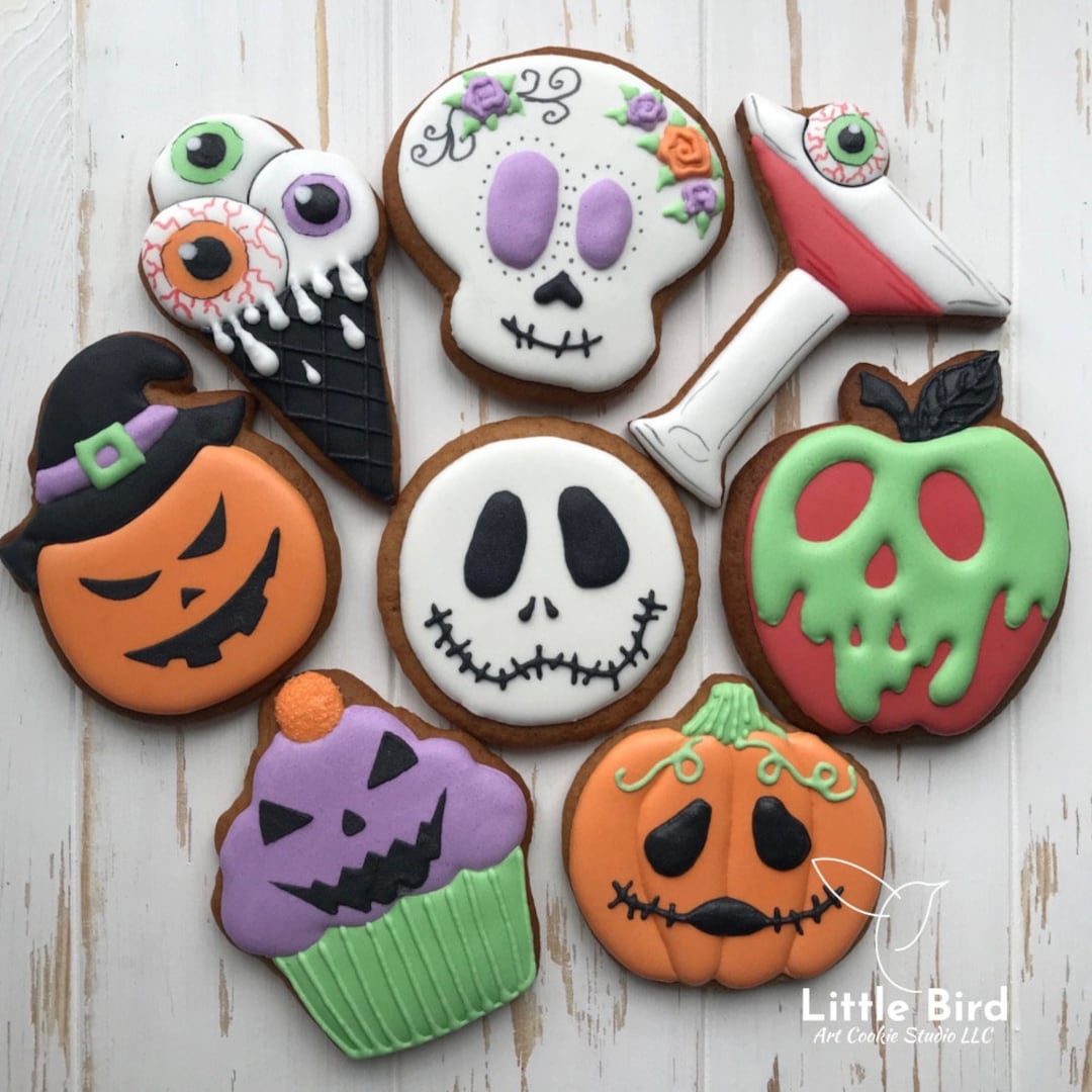 Halloween Decorated Cookies, Party Favors, Halloween Party, Individual ...