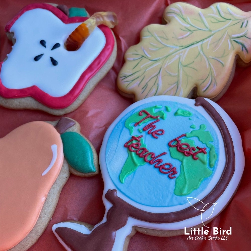 Back to School Decorated Cookies, Personalized Cookie Gift Box, Party ...