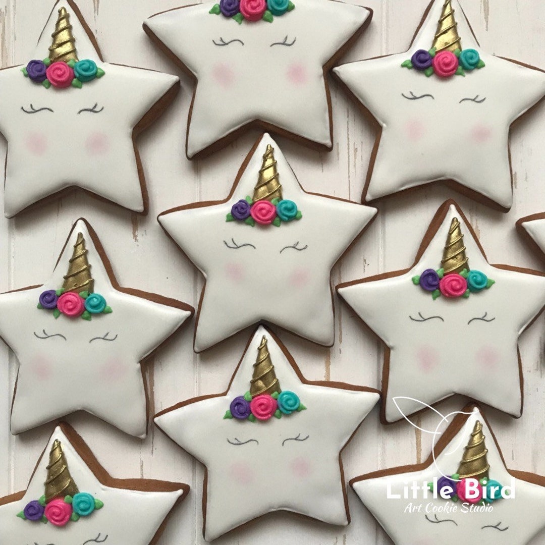 Unicorn Theme Birthday Cookies, Unicorn Birthday Party, Custom Cookies ...