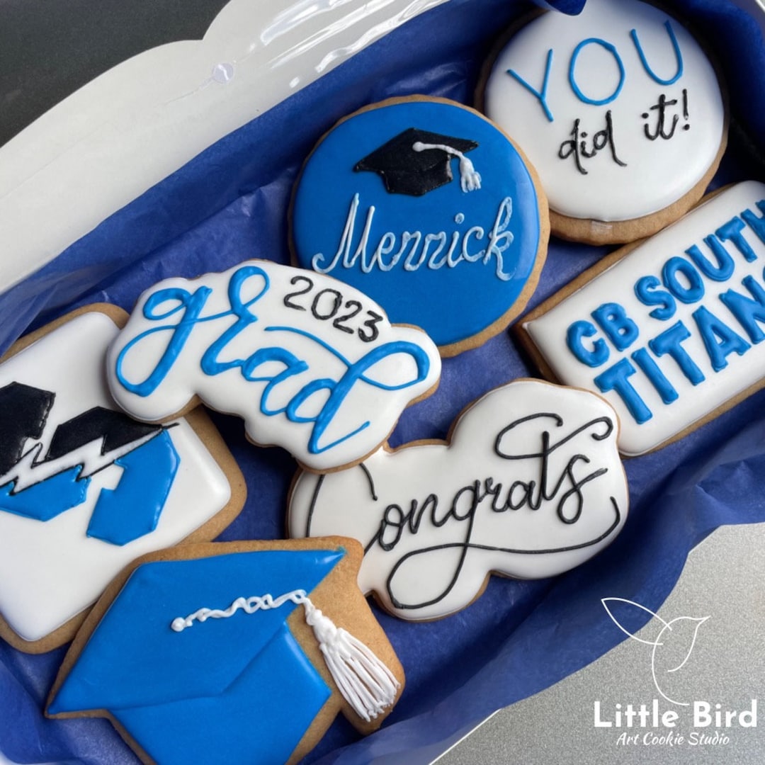 Graduation Decorated Cookies, High School, College, Grad Cap, Gown ...