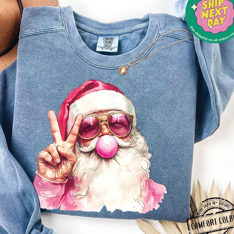 Pink Santa - Etsy