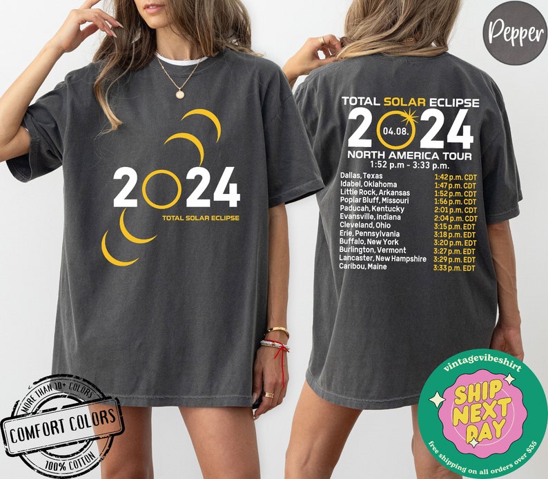 Comfort Colors® Eclipse Event Sweatshirt, Total Solar Eclipse Shirt ...