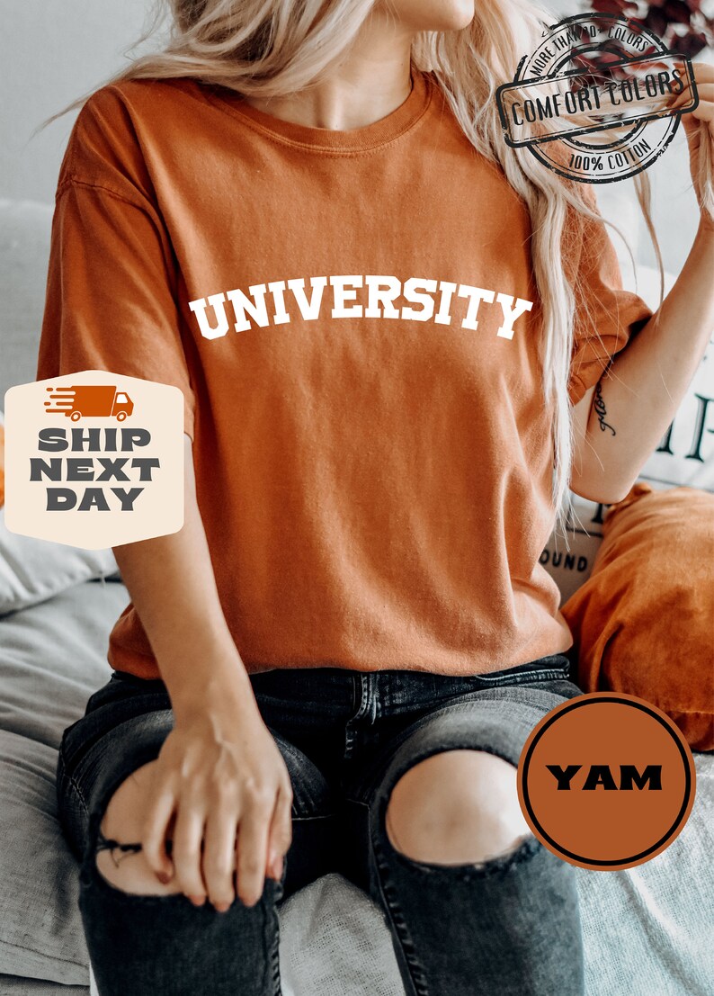 Comfort Colors Shirt, Custom University Shirt, Custom College Shirt ...