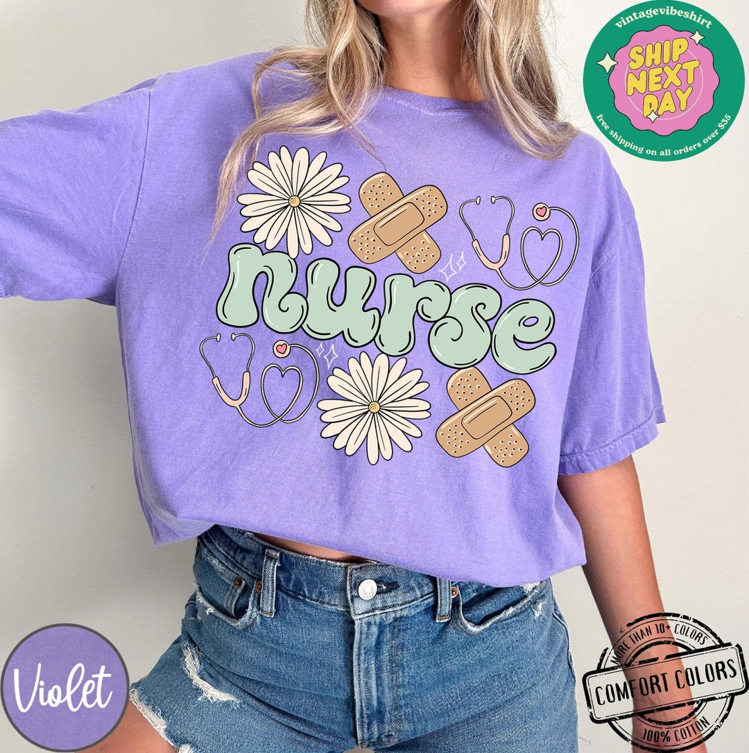 Cute Nurse Shirt Comfort Colors®, Fall Nurse Sweatshirt, Nurse ...