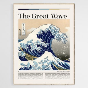 The Great Wave off Kanagawa by Katsushika Hokusai, Japanese Art Print ...