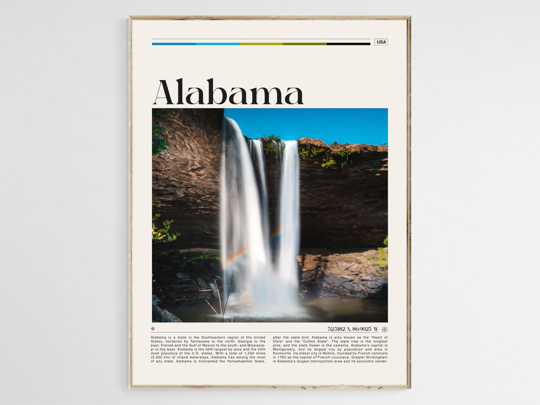 Alabama Travel Poster, Alabama Wall Art, Alabama Poster, Alabama Photo ...