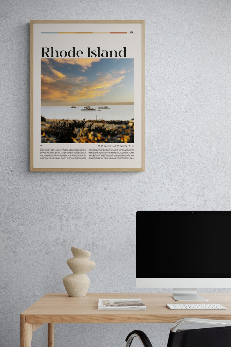 Rhode Island Travel Poster, Rhode Island Wall Art, Rhode Island Poster ...