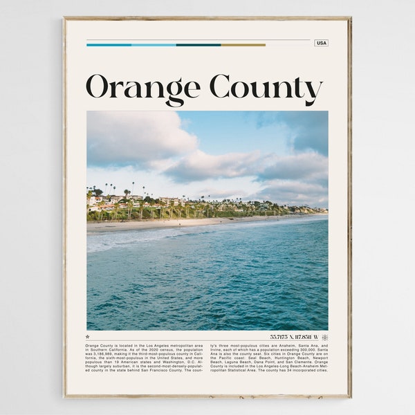 Orange County Poster - Etsy