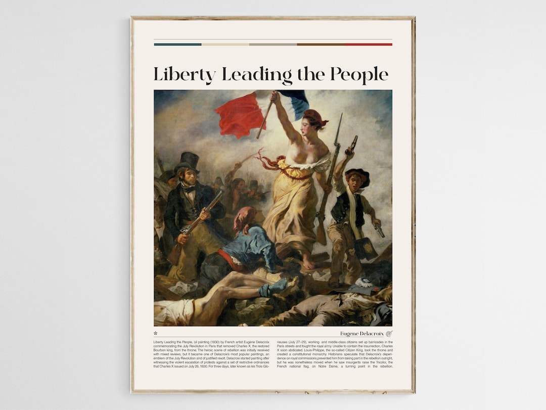 Liberty Leading the People by Eugene Delacroix, Museum Poster ...