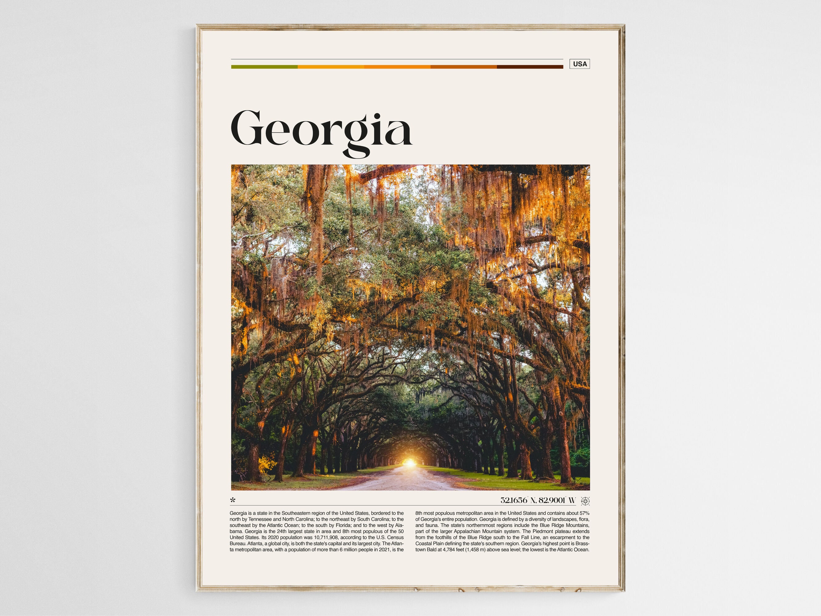 Georgia Travel Poster, Georgia Wall Art, Georgia Poster, Georgia Photo ...