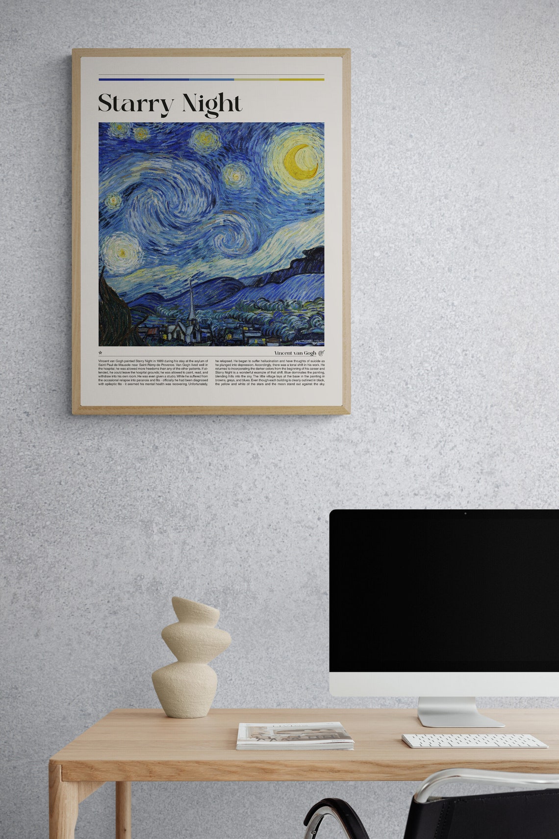 The Starry Night by Vincent Van Gogh, the Starry Night Print, the ...
