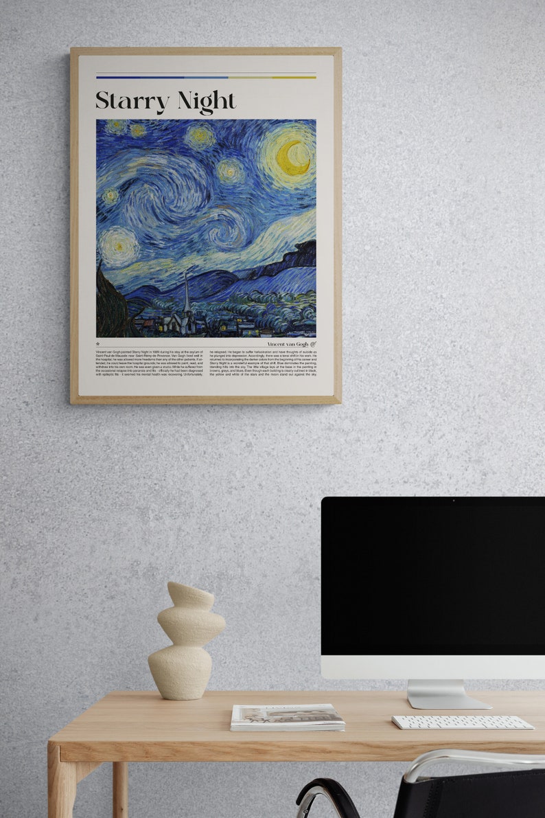The Starry Night by Vincent Van Gogh, the Starry Night Print, the ...