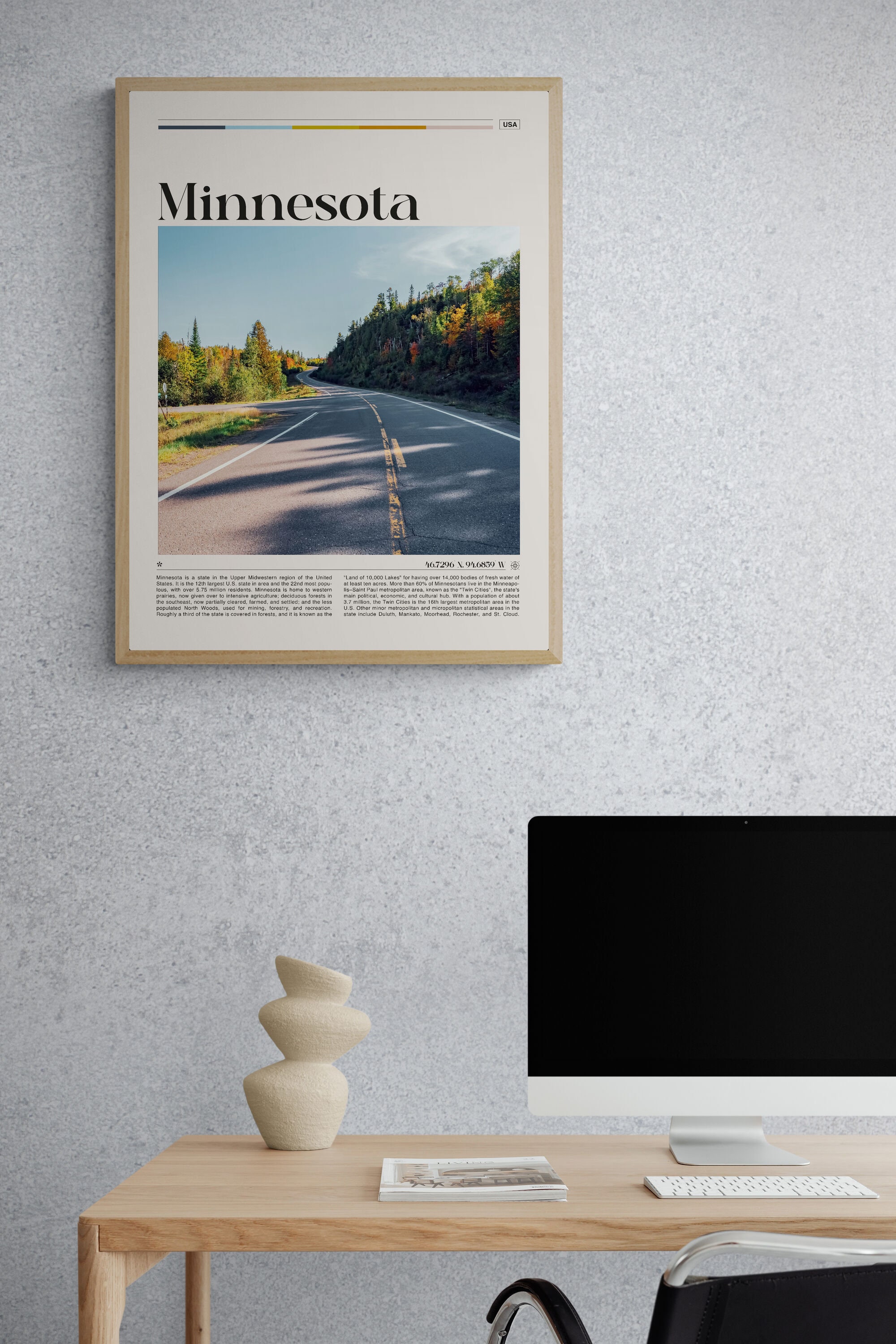 Minnesota Travel Poster, Minnesota Wall Art, Minnesota Poster ...