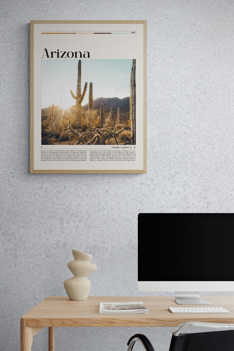 Arizona Travel Poster, Arizona Wall Art, Arizona Poster, Arizona Photo ...