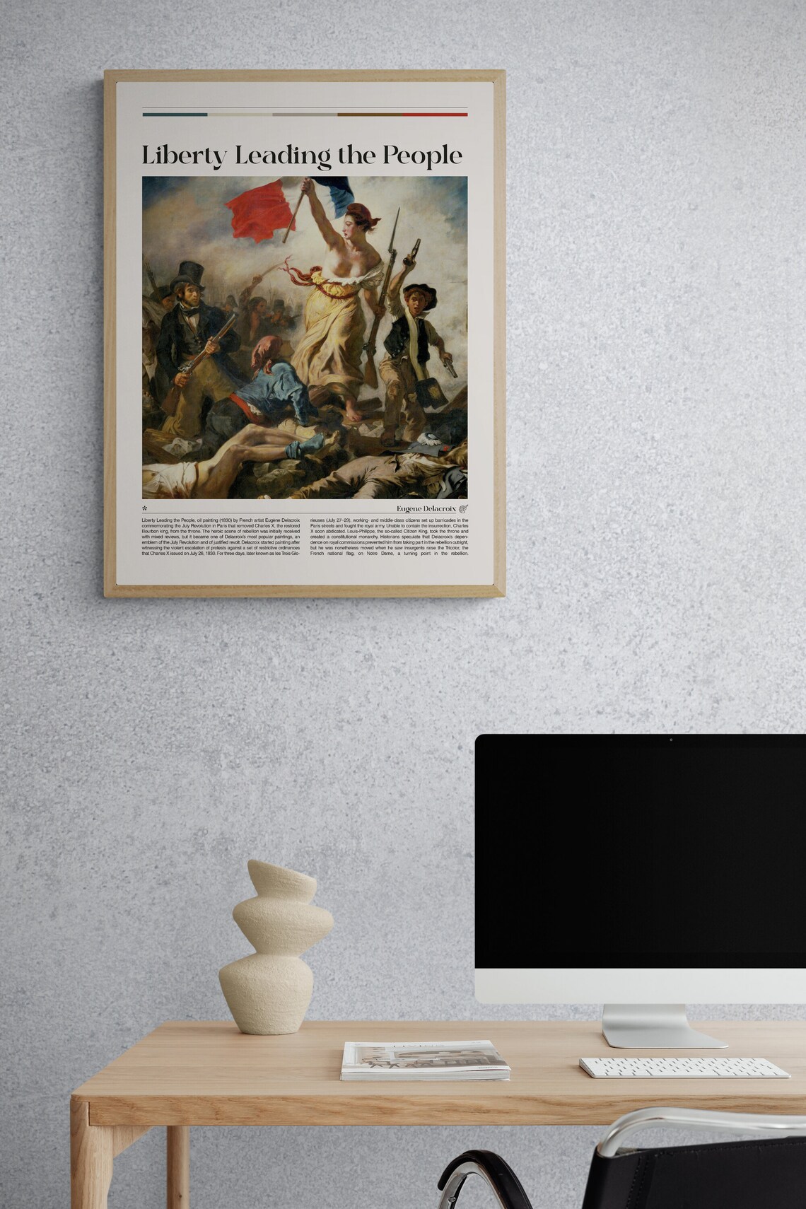 Liberty Leading the People by Eugene Delacroix, Museum Poster ...