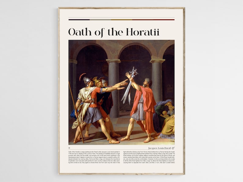 Oath of the Horatii by Jacques-louis David, Oath of the Horatii Print ...