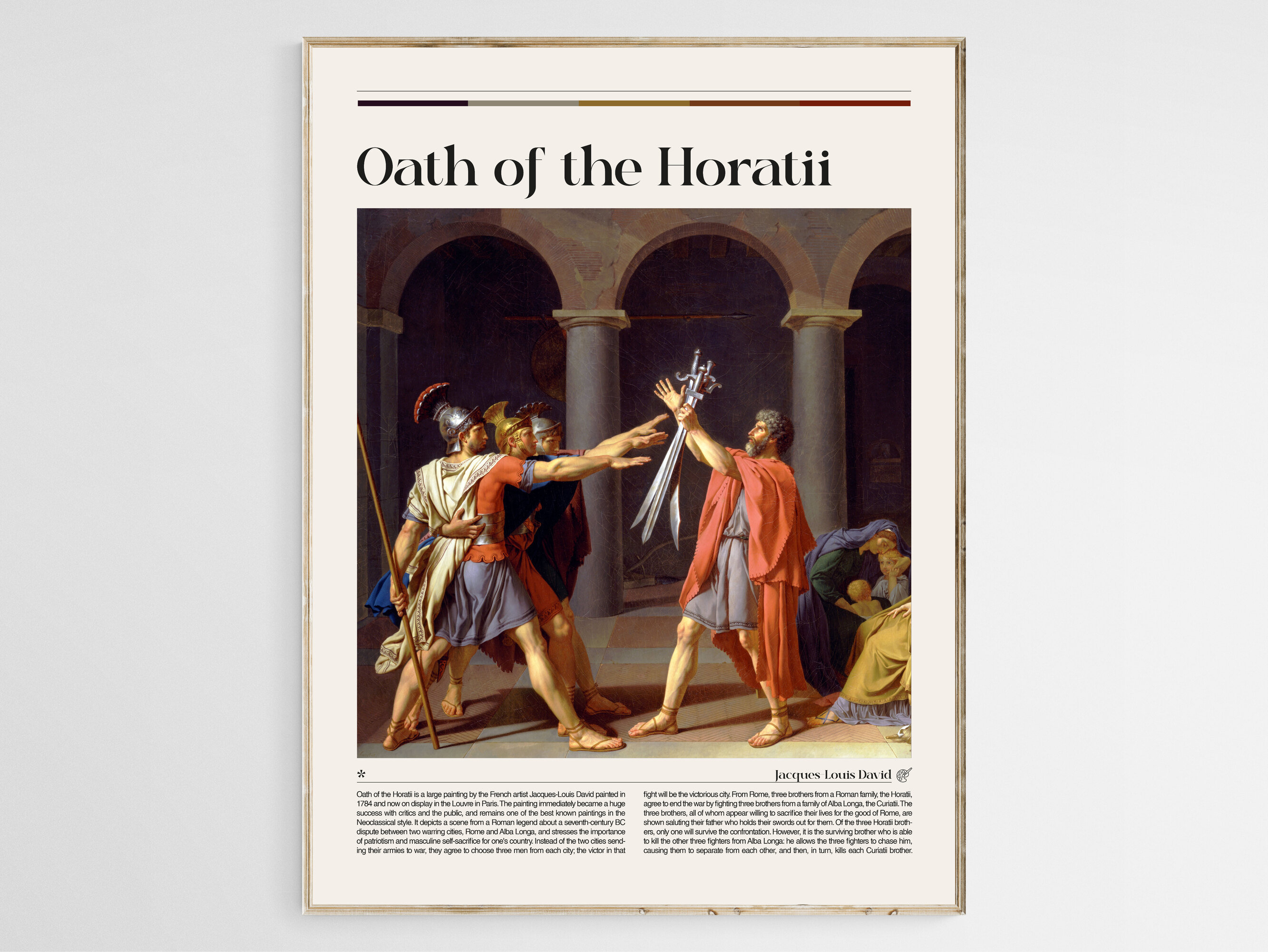 Oath of the Horatii by Jacques-louis David, Oath of the Horatii Print ...