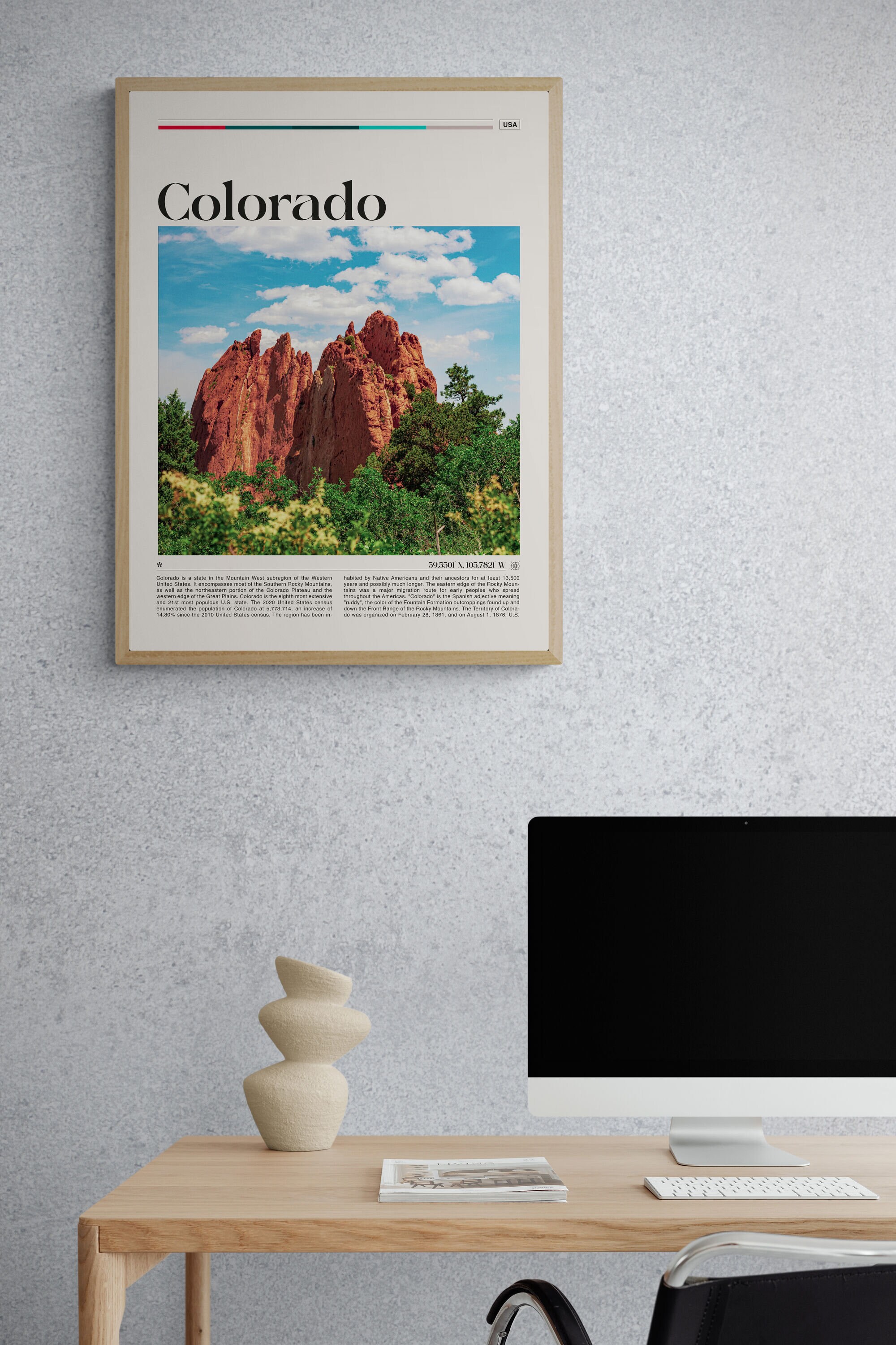 Colorado Travel Poster Colorado Wall Art Colorado Poster - Etsy