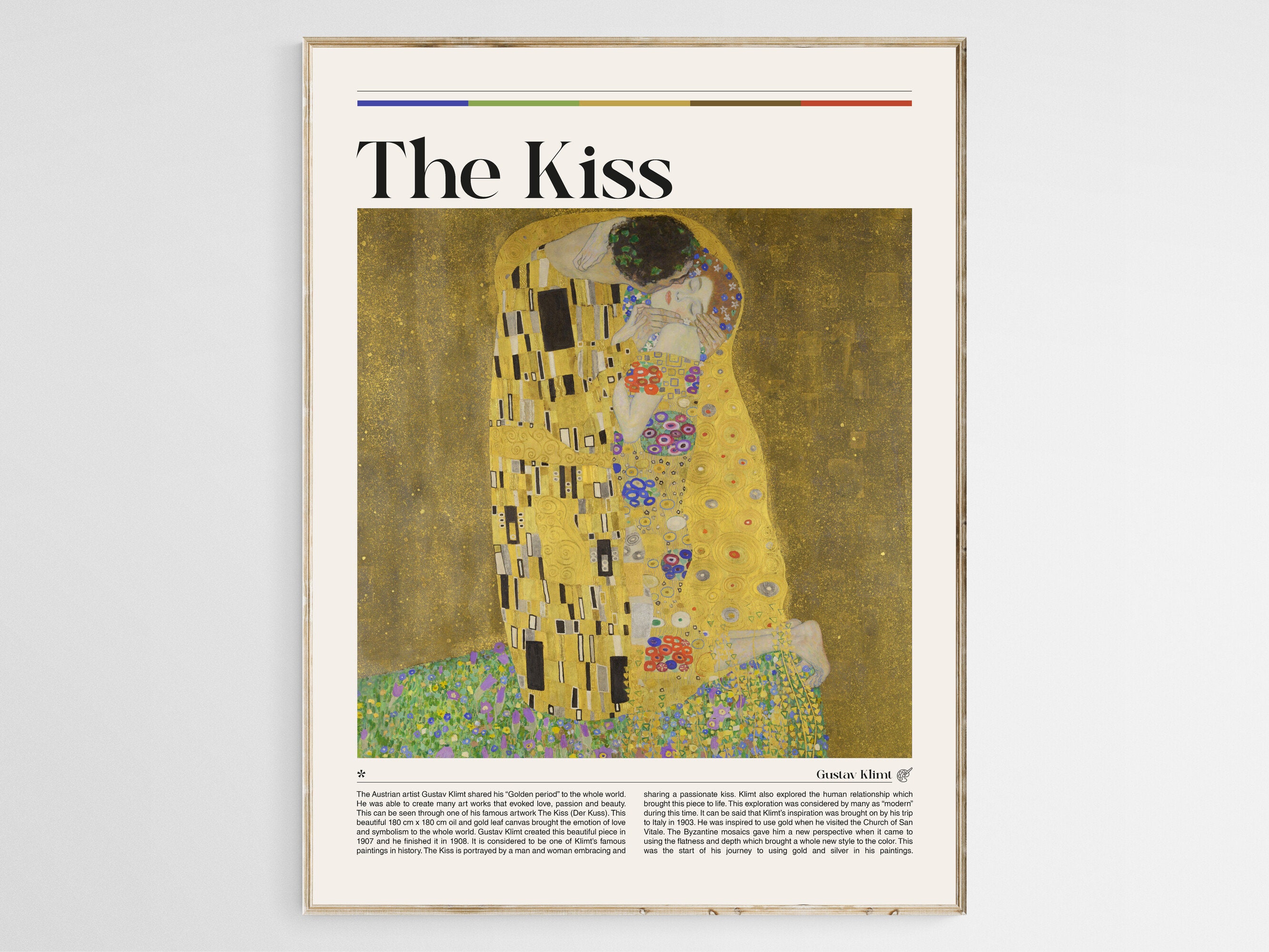 The Kiss by Gustav Klimt, the Kiss Print, the Kiss Exhibition Poster ...
