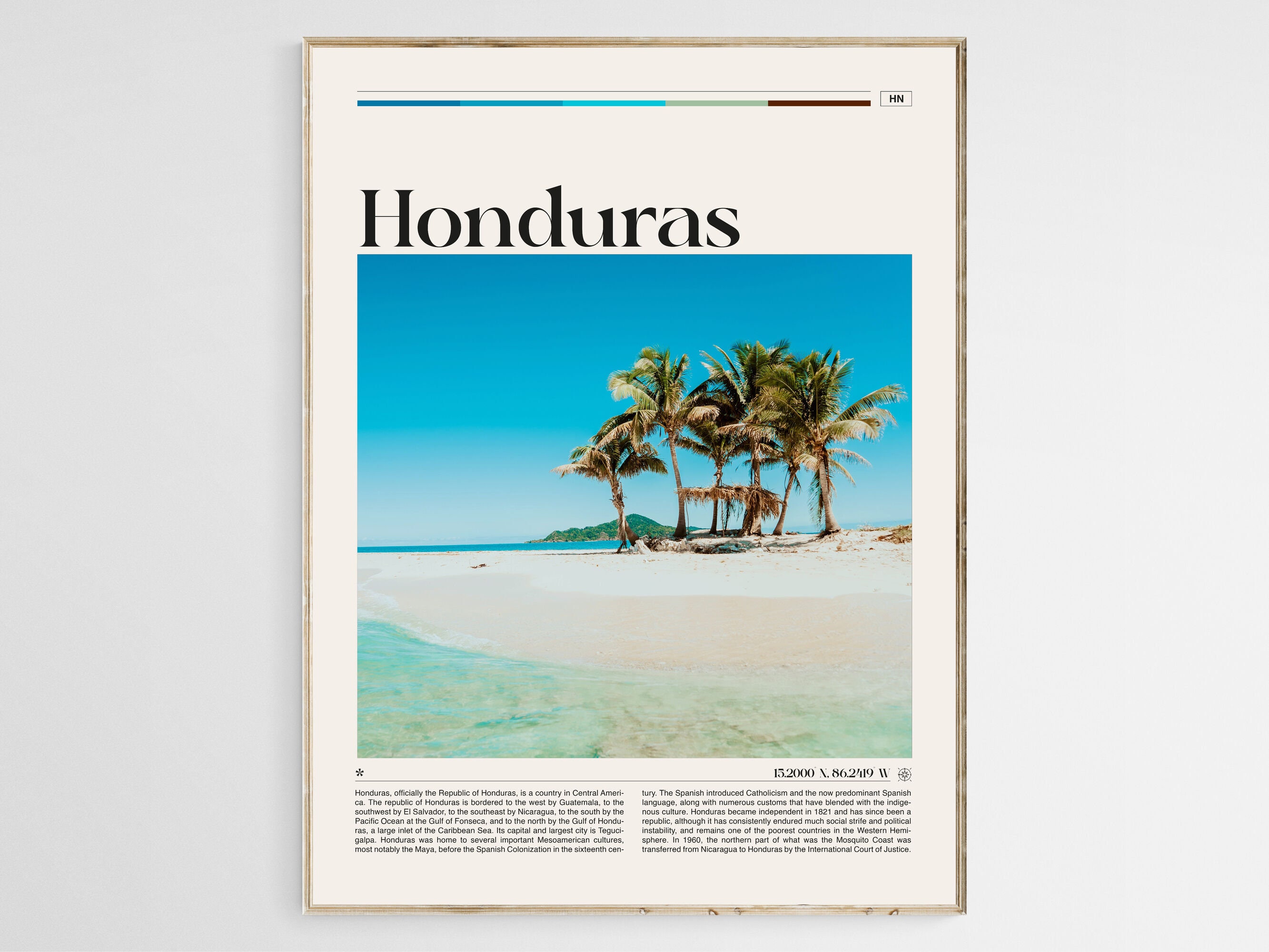 Honduras Travel Poster, Honduras Wall Art, Honduras Poster Print ...