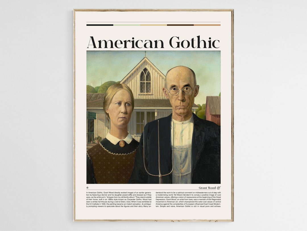 American Gothic by Grant Wood, American Gothic Print, American Gothic ...