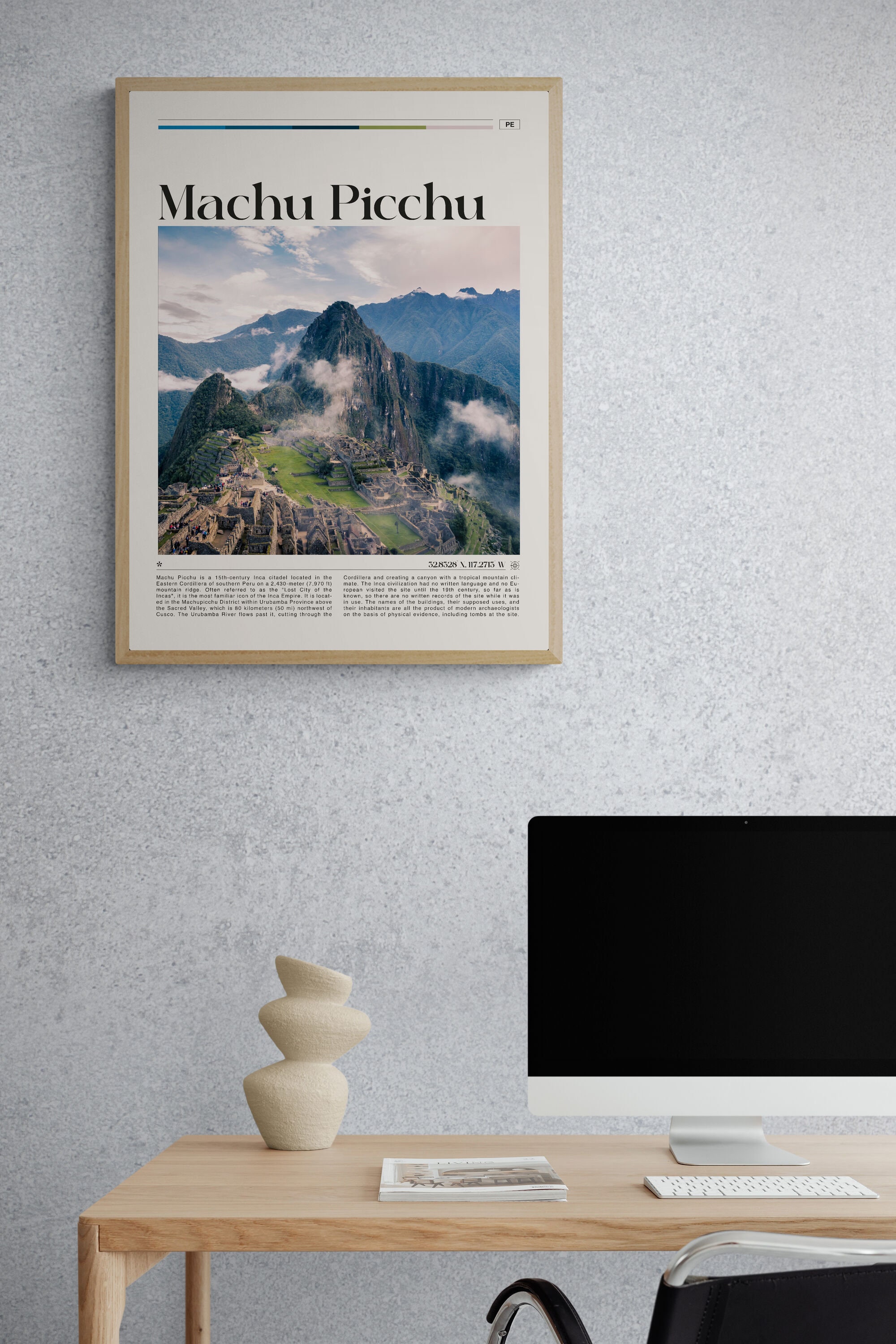 Machu Picchu Travel Poster Machu Picchu Poster Print Machu - Etsy