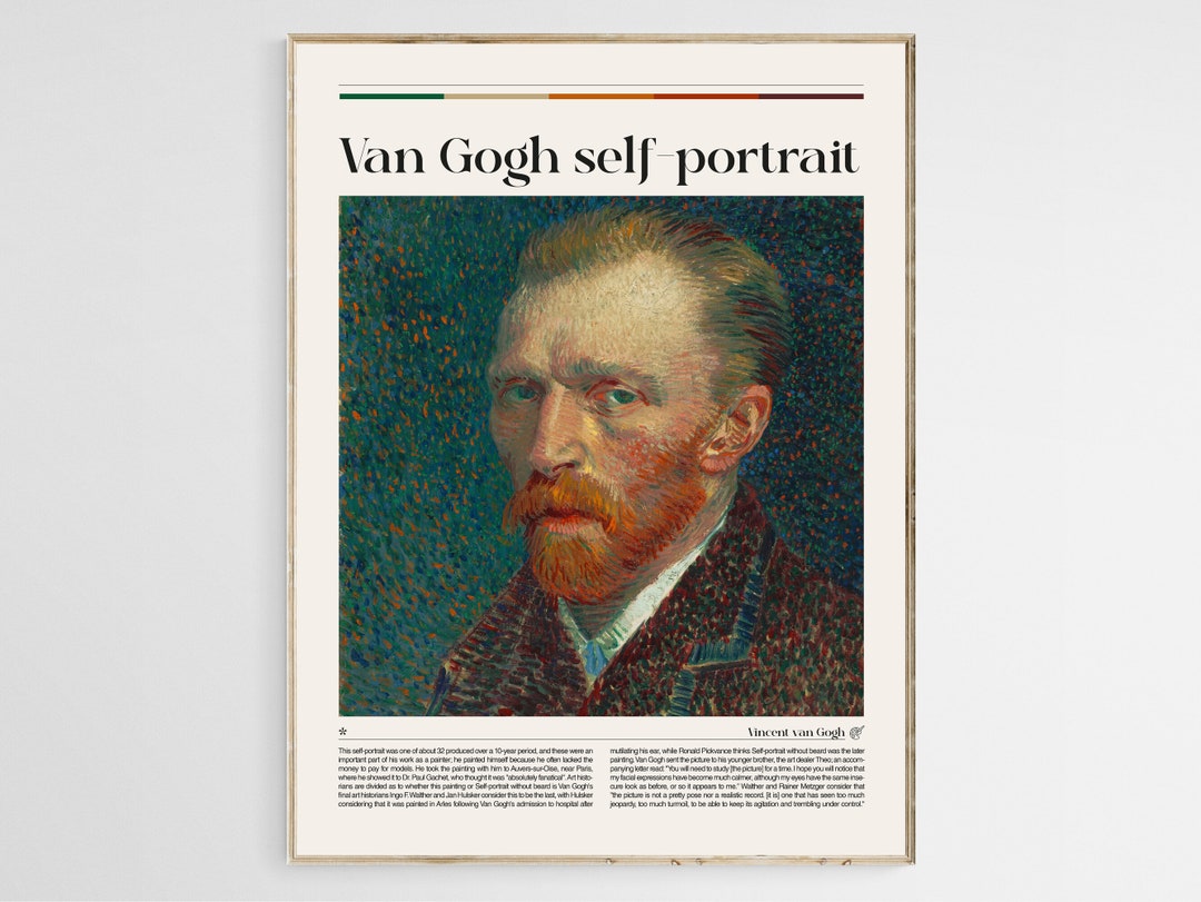 Van Gogh Poster, Van Gogh Portrait, Self-portrait, Van Gogh Painting ...