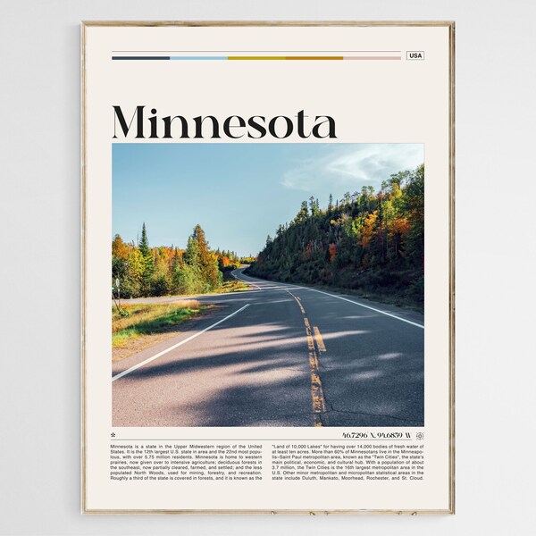 Minnesota Print - Etsy