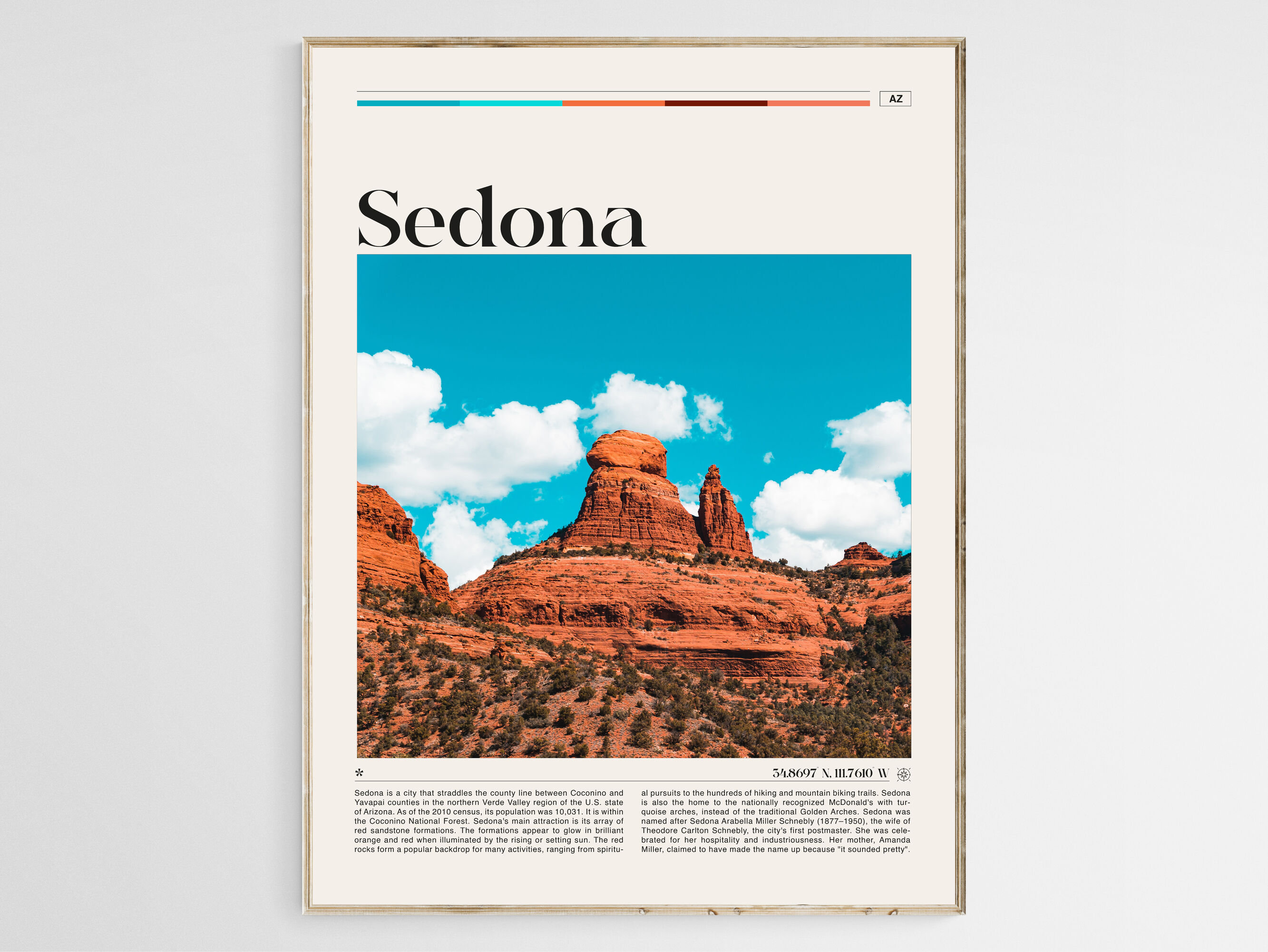 Sedona Travel Poster, Sedona Poster Print, Sedona Wall Art, Sedona ...