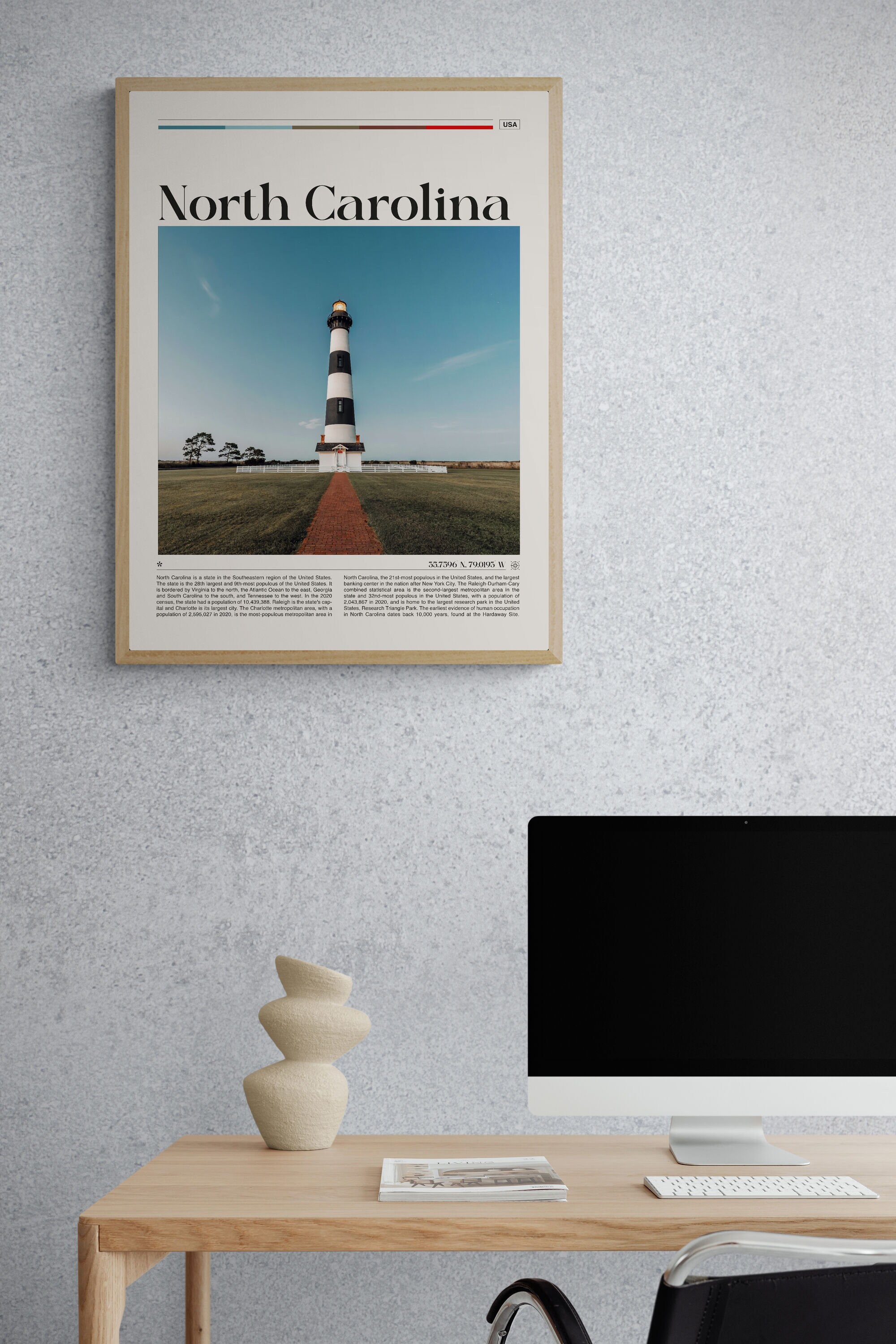 North Carolina Travel Poster, North Carolina Wall Art, North Carolina ...