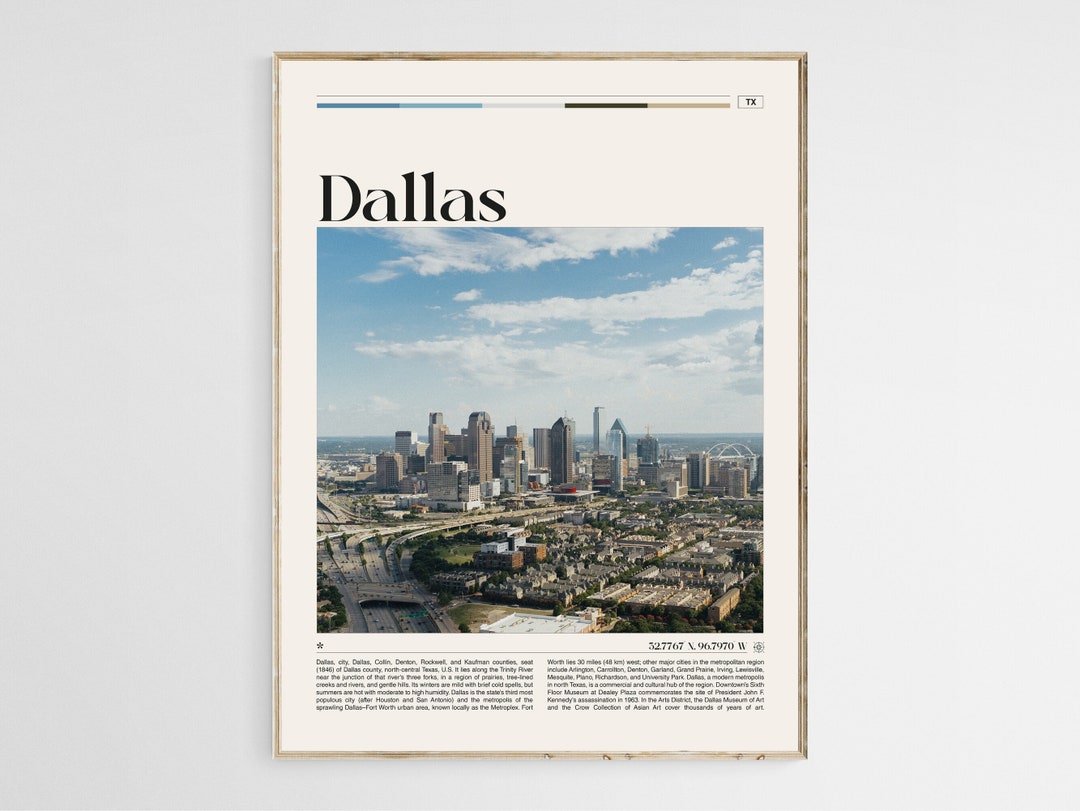 Dallas Print, Dallas Wall Art, Dallas Poster, Dallas Photo, Dallas ...