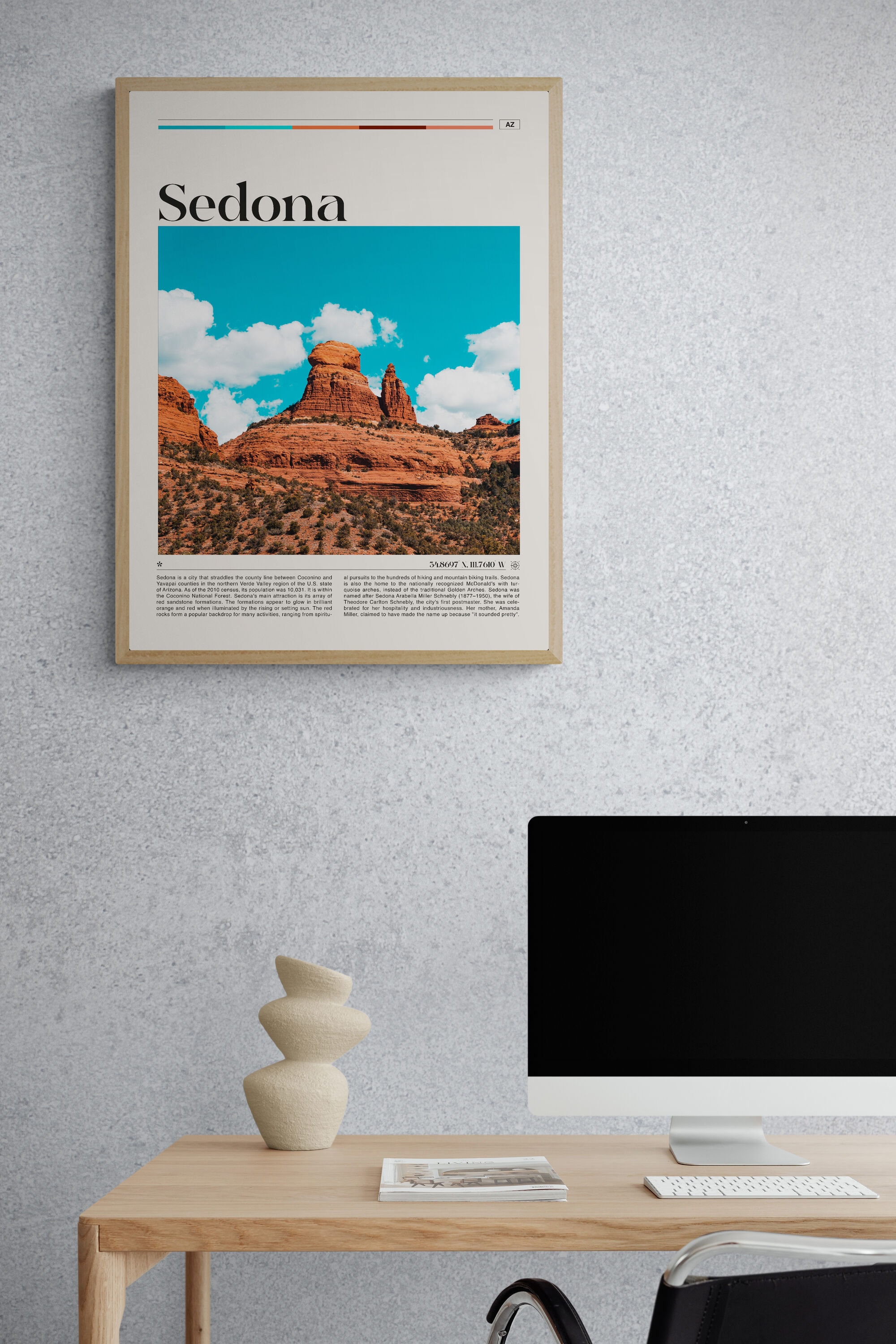 Sedona Travel Poster, Sedona Poster Print, Sedona Wall Art, Sedona ...