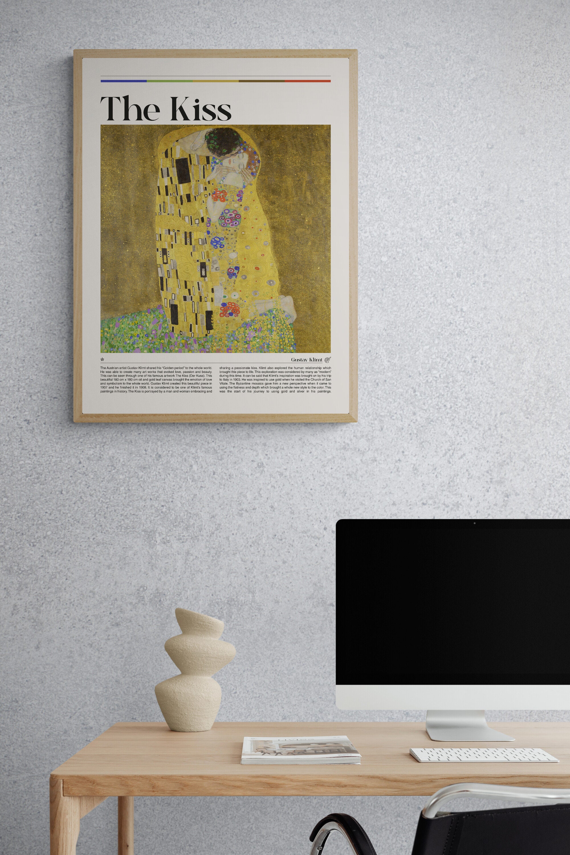 The Kiss by Gustav Klimt, the Kiss Print, the Kiss Exhibition Poster ...