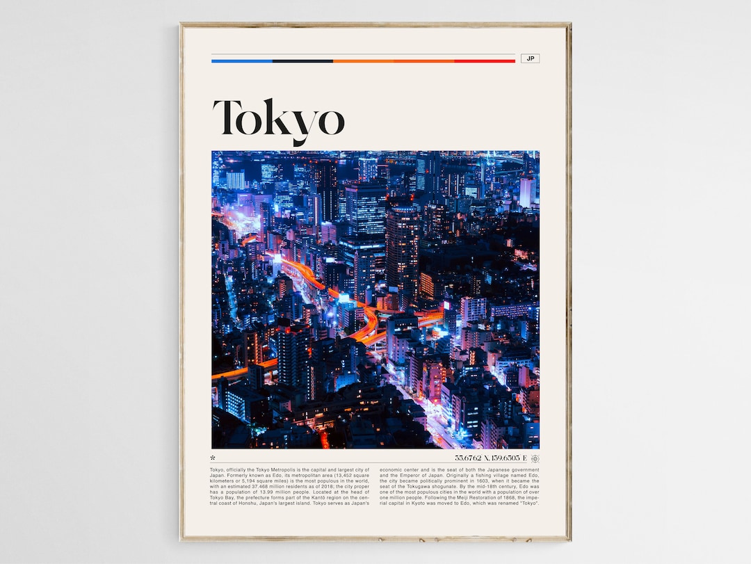 Tokyo Travel Poster, Tokyo Print, Tokyo Wall Art, Tokyo Poster, Tokyo ...