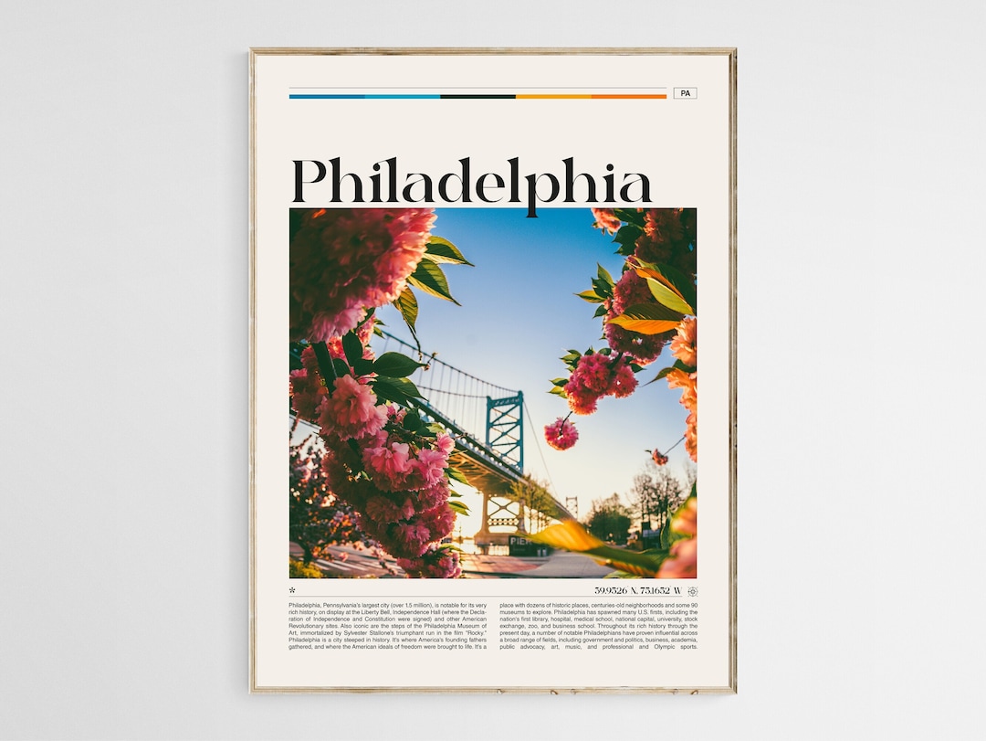 Philadelphia Print, Philadelphia Wall Art, Philadelphia Poster ...