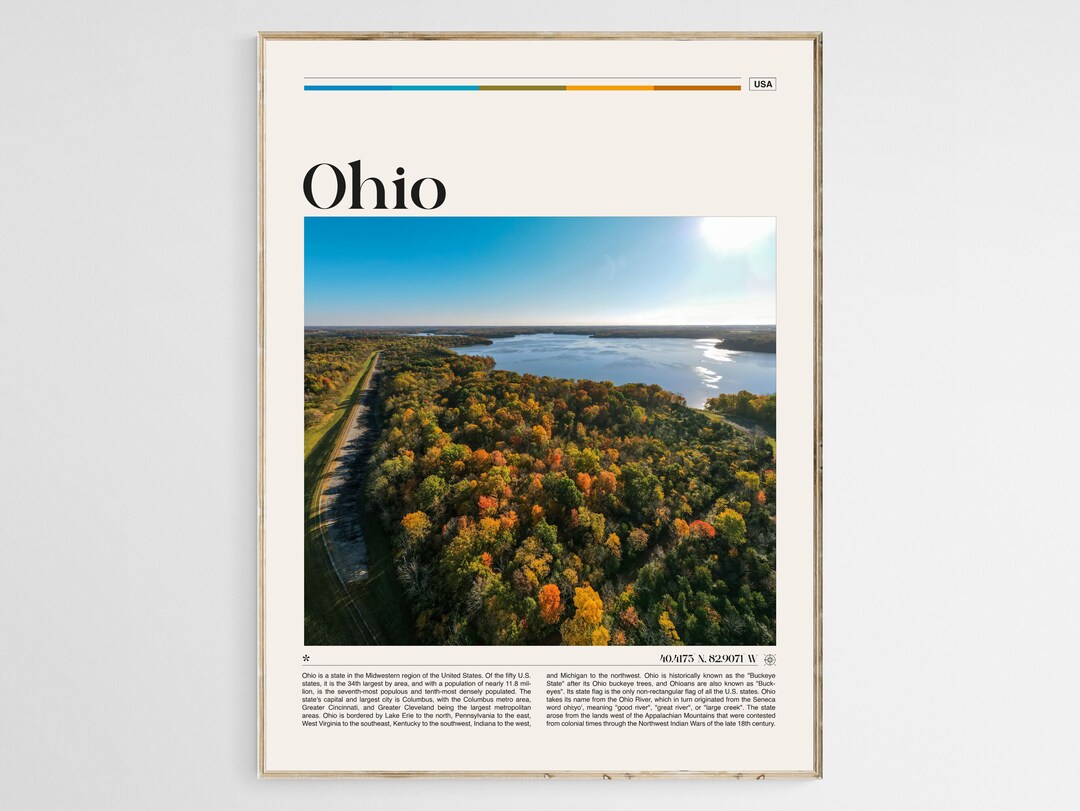 Ohio Travel Poster, Ohio Wall Art, Ohio Poster, Ohio Photo, Ohio Print ...