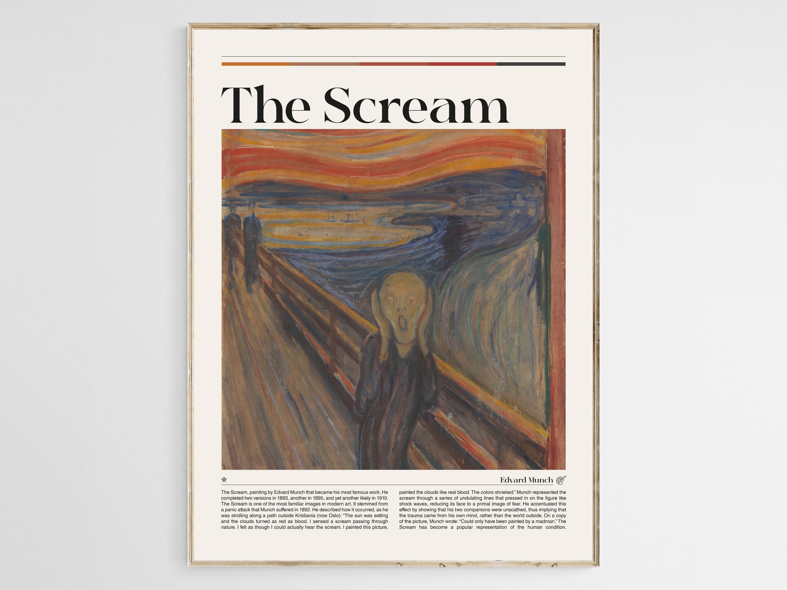 The Scream by Edvard Munch, the Scream Print, the Scream Museum Poster ...