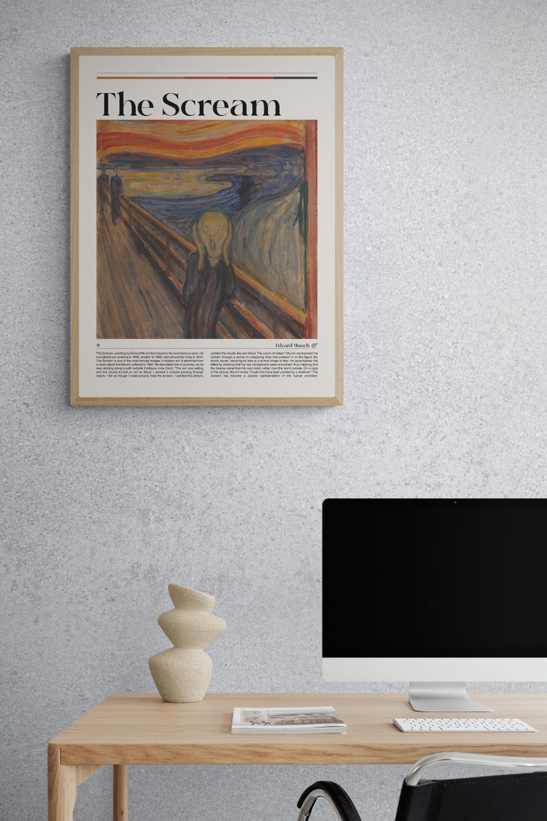 The Scream by Edvard Munch, the Scream Print, the Scream Museum Poster ...