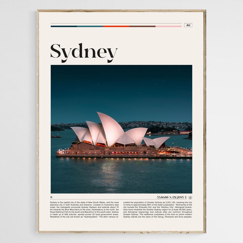 Sydney Print - Etsy