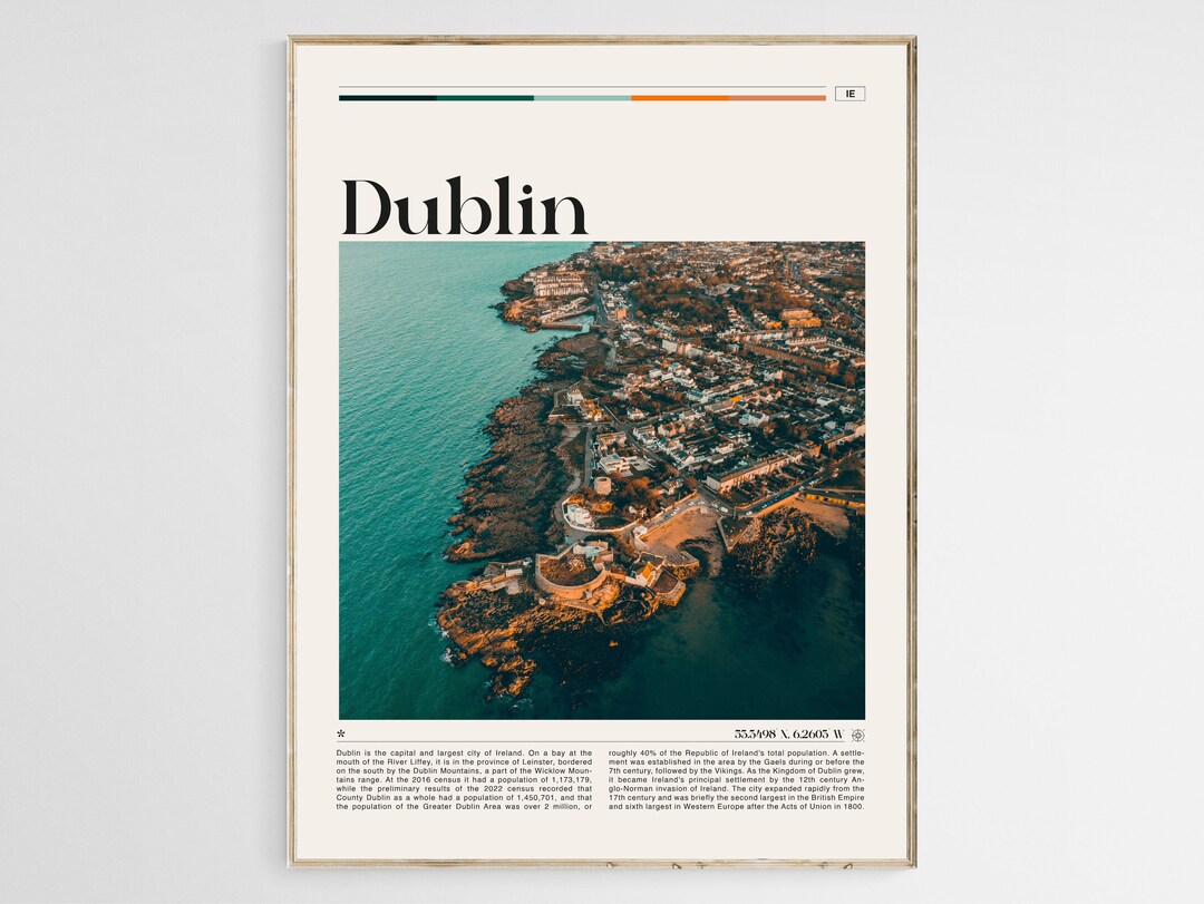Dublin Travel Poster, Dublin Print, Dublin Wall Art, Dublin Poster ...