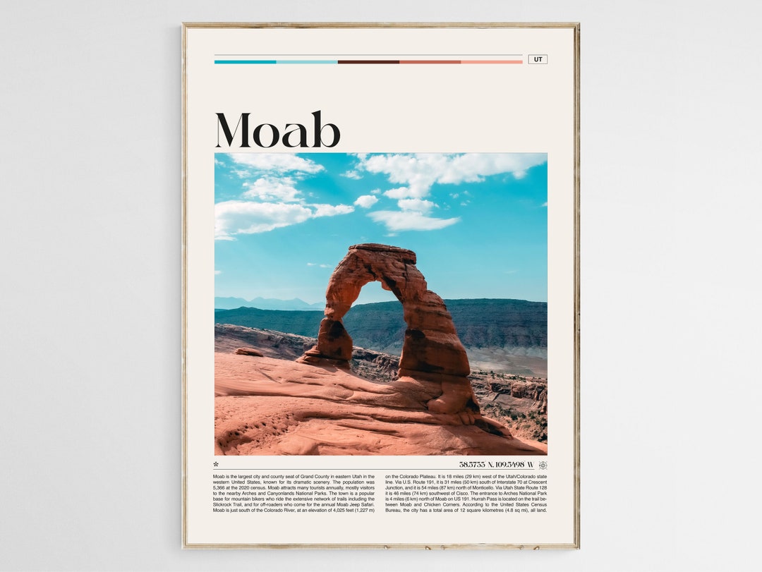 Moab Travel Poster, Moab Print, Moab Wall Art, Moab Poster, Moab Photo ...